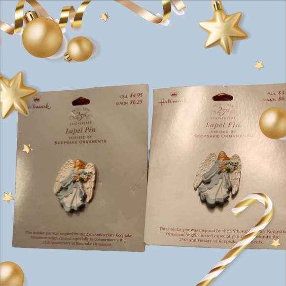 Hallmark | Jewelry | 25th Anniversary Hallmark Keepsake Lapel Angel ...